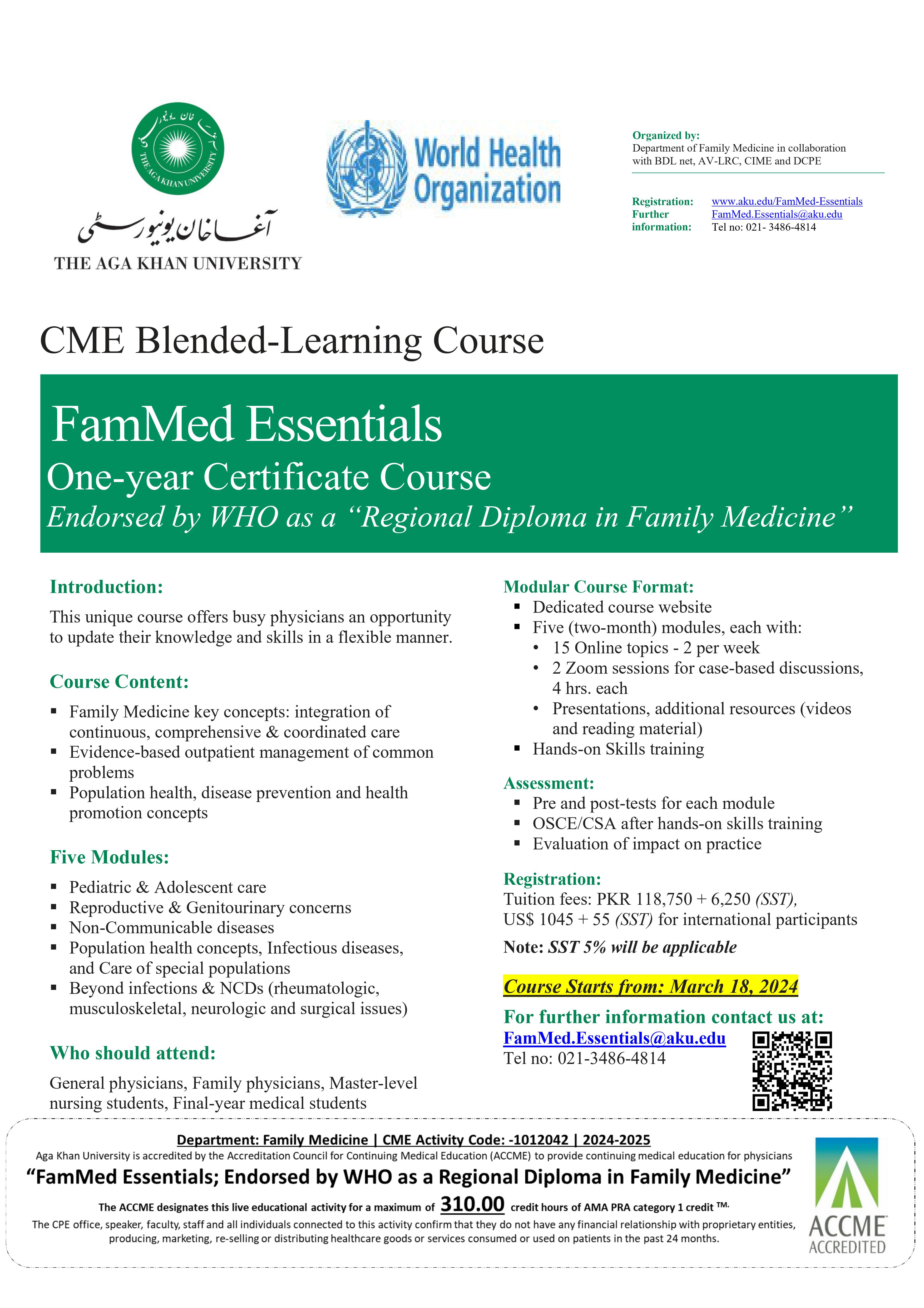 FamMed Essentials │ Certificate Course